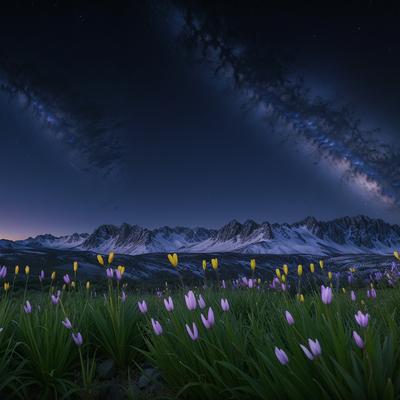 Flower village night wallpaper - KDE Store