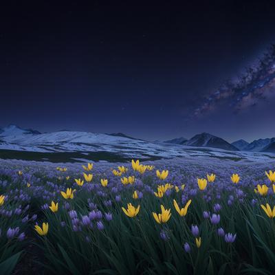 Flower village night wallpaper - KDE Store