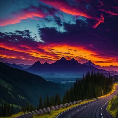beautiful mountain road - KDE Store