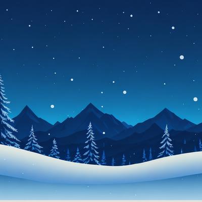 Winter landscape night - KDE Store