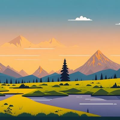 Lake mountain forest - KDE Store