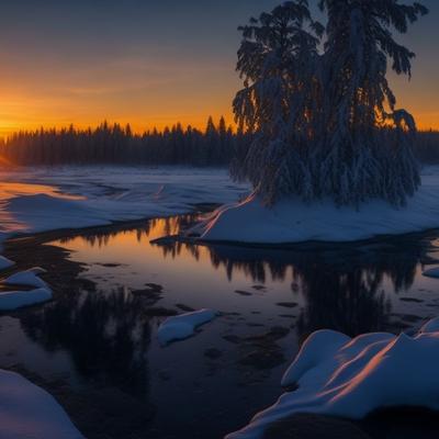 Winter lake wallpaper - KDE Store