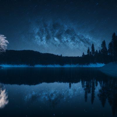 Winter Trees Reflection - KDE Store