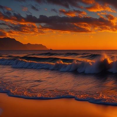 Beautiful ocean waves beach - KDE Store