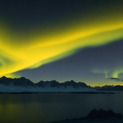 Minimal Night yellow Aurora - KDE Store
