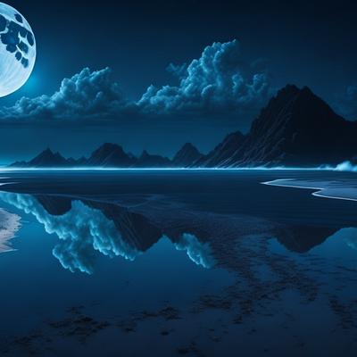 Dark night sea wallpaper - KDE Store
