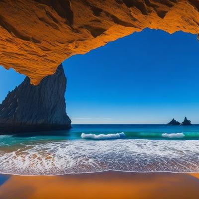 Beach cave wallpaper - KDE Store