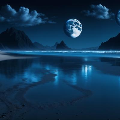 Moon sea night wallpaper - KDE Store