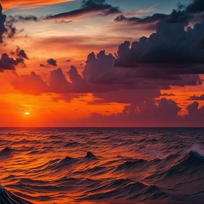 Sea Waves Clouds - KDE Store