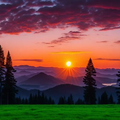 Mountain sunset - KDE Store