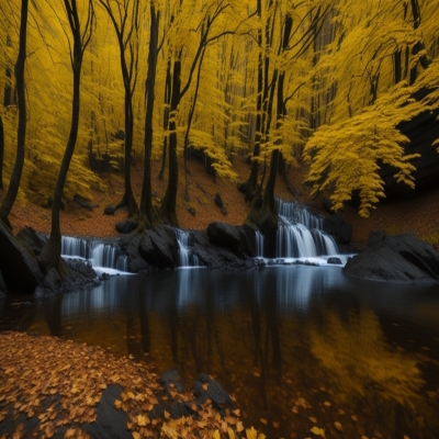 Forest waterfall wallpaper - KDE Store