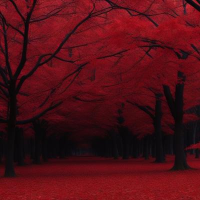 Red forest wallpaper - KDE Store