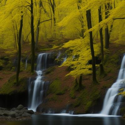 Forest waterfall wallpaper - KDE Store