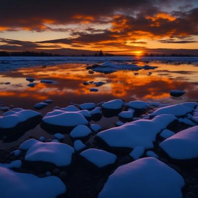 Winter lake wallpaper - KDE Store