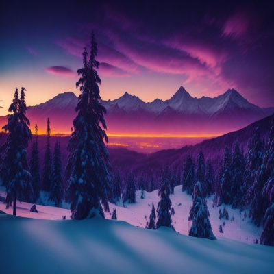 Morning winter mountain wallpaper - KDE Store