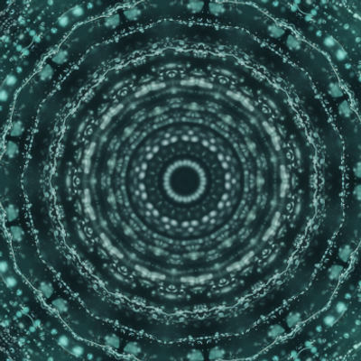 Kaleidoscopic black and turquoise circular water drops - KDE Store