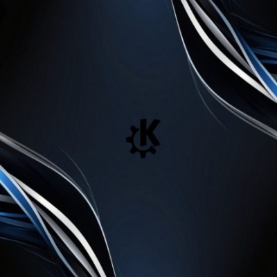 Kubuntu - Abstract blue and silver shapes - KDE Store