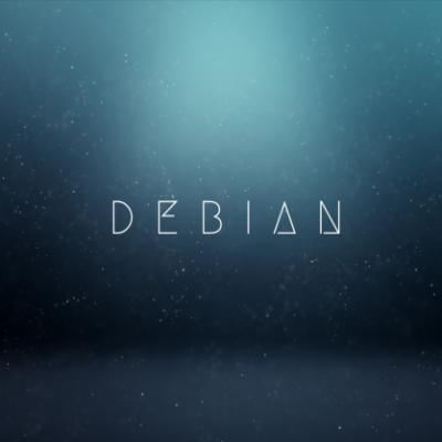 Debian Water Drops on Blue Background - KDE Store