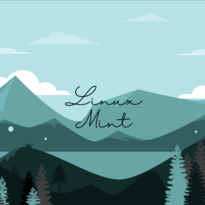 Linux Mint - Digital art landscape of trees and mountains - addons ...
