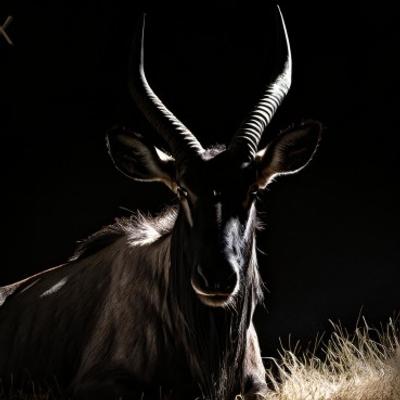 GNU Linux - Sitting GNU - Black background - KDE Store