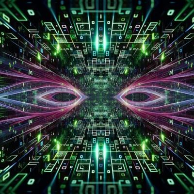 Digital eyes in abstract matrix - KDE Store