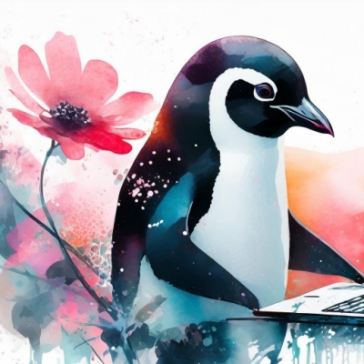 Tux getting code ready for Spring - KDE Store