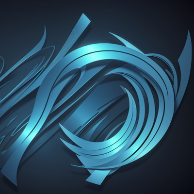 Blue shape digital art - KDE Store
