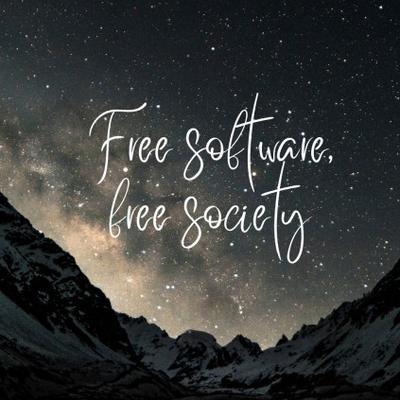 Free software free society - Starry night sky - KDE Store