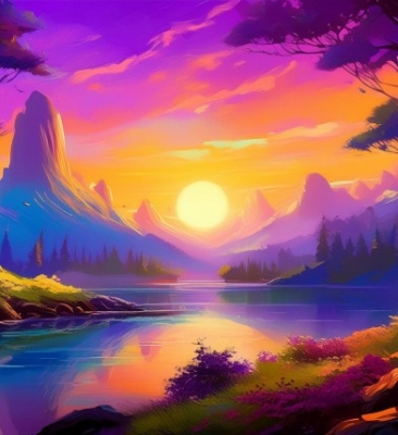 Violet landscape utopia - KDE Store