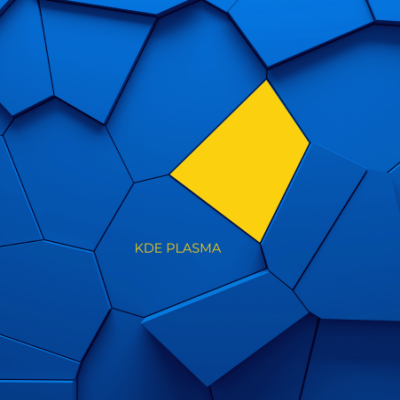 KDE Plasma - Blue and yellow shapes - KDE Store