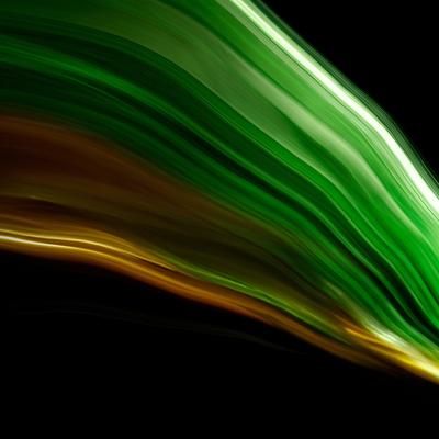 Green Glare Ribbon Gradient Abstract Art 5K - KDE Store