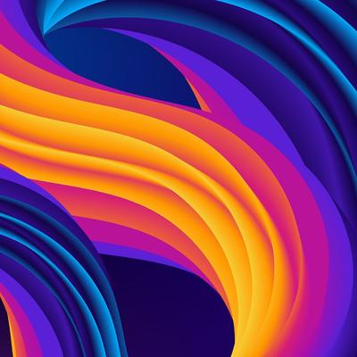 Colorful Lines Curves Spiral Abstract Design - KDE Store