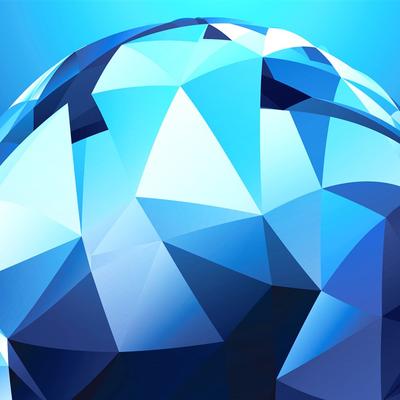 Blue sphere abstract art hd design - KDE Store