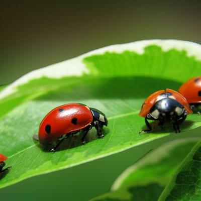red ladybug leaves-Photography HD wallpaper - KDE Store