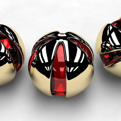 balls metal shape shiny glass-Abstract design - KDE Store
