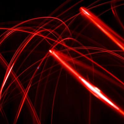 Red glare curve abstract HD theme - KDE Store