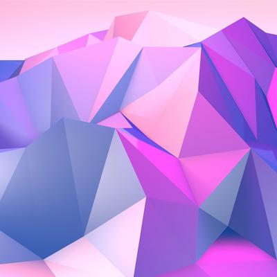 Purple Triangle Geometric Abstract Design - KDE Store