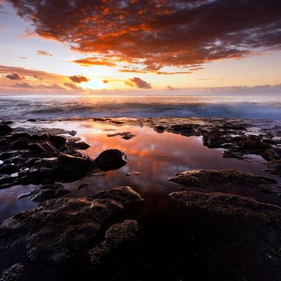 Beach Rock Sunset Sunlight Summer Reunion - KDE Store