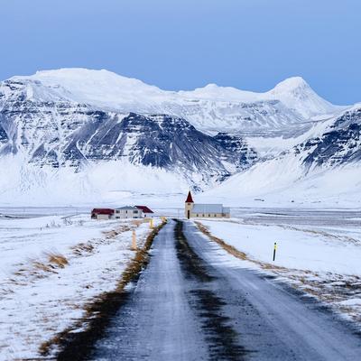 Winter Snow MT Road Church Trip Iceland 5K - KDE Store