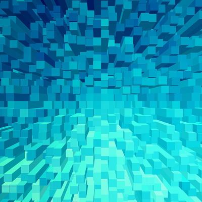 Blue 3D Square Pillar Beam - KDE Store