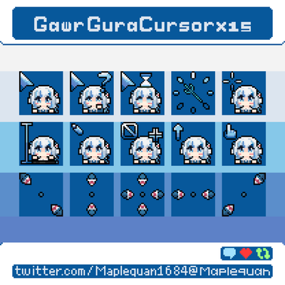 Gawr Gura Cursor - Gnome-look.org