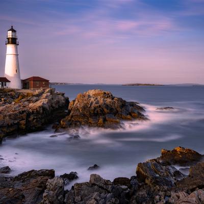 Lighthouse House Coast Sea Reef Sunset 5K - KDE Store