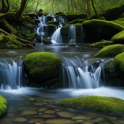 Forest Waterfall View - KDE Store