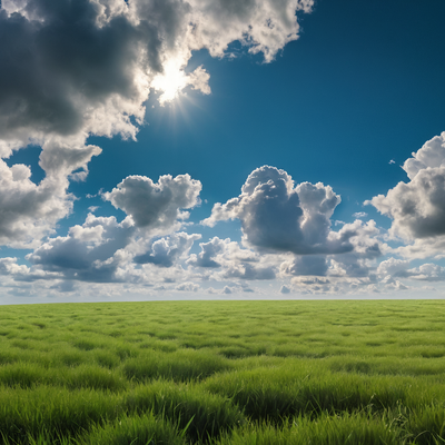 Cloudy Sky Meadow - KDE Store