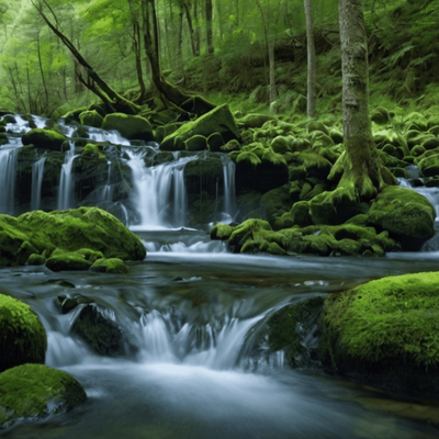 Mossy Cascade Stream - KDE Store