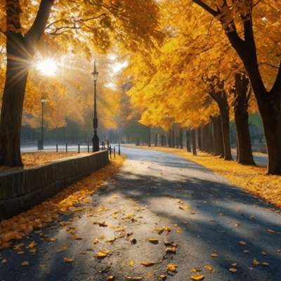 Golden Autumn Path - KDE Store