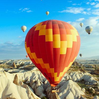 Air hot balloon travel nature landscape 4K HD - KDE Store