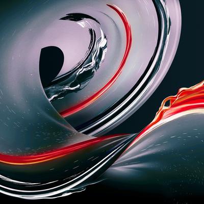 Gray 3D water wave abstract design - KDE Store