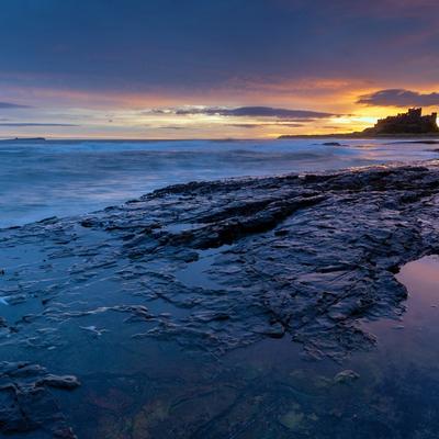 Sea beach sunset rock-Nature scenery wallpaper - KDE Store