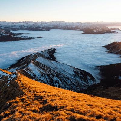 Snow Mountains Meadow Sunlight Schiers Switzer.. - KDE Store